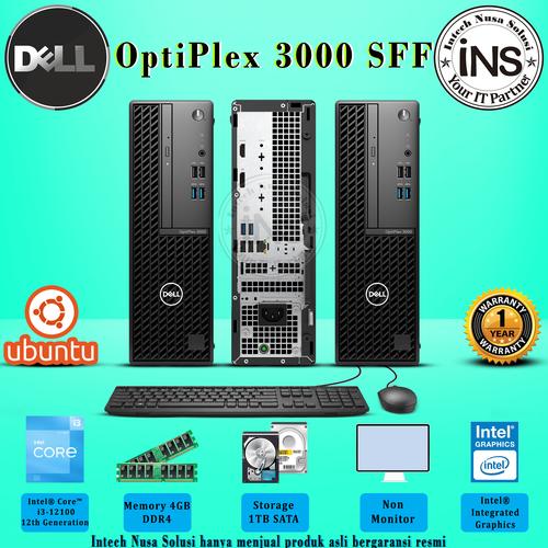Jual CPU DELL OptiPlex 3000 SFF i3-12100 4GB 1TB SATA/256GB/512GB SSD ...