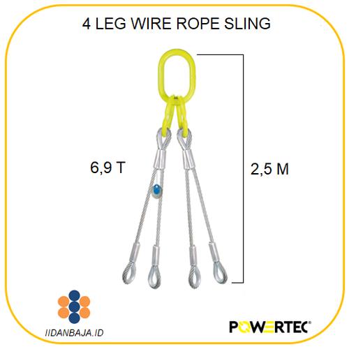 Jual 4 LEG WIRE ROPE SLING 16 MM X 2,5 M X 6,9 TON - Kota Tangerang ...