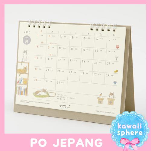 Jual Midori Calendar 2023 | Desktop Tabletop Calendar Size M | Cat ...