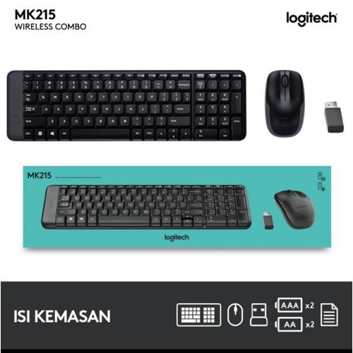 Jual Logitech MK215 Combo Keyboard dan Mouse Wireless Compact - tanpa ...