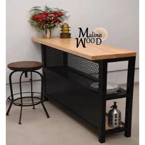 Jual MI-01 Kitchen island industrial meja besi kayu meja makan ...