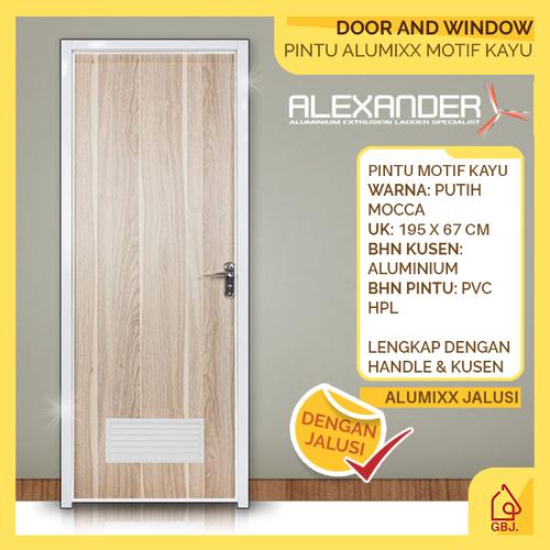 Jual PINTU ALUMIXX MOTIF KAYU PUTIH 195 X 67 ALEXANDER / PINTU KAMAR MANDI - Bukaan Kanan - Kota ...