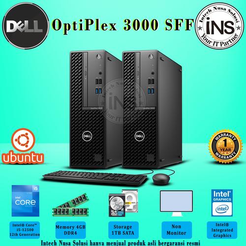 Jual CPU DELL OptiPlex 3000 SFF i5-12500 4GB 1TB SATA/256GB/512GB SSD ...