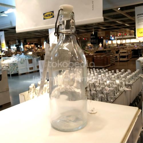Jual Botol kaca bening tutup kedap udara botol air kopi jus reusable ...