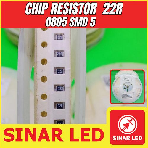 Jual Resistor SMD 05 Resistor 22 Ohm Chip 1 8W 22r Ohms 05-22r (10buah ...