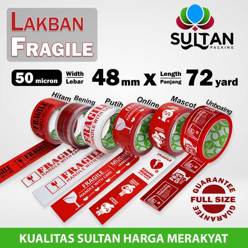 Jual Lakban FRAGILE 48mm Plakban Isolasi PREMIUM TERMURAH / Satuan ...