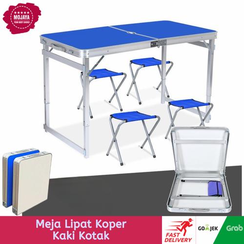 Jual Meja Lipat Koper Kaki Kotak 120 x 60cm Meja Lipat Meja Camping ...