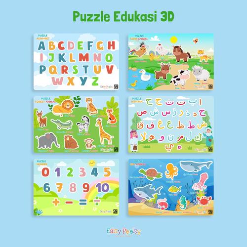 Jual Easy Peasy - Puzzle Kayu 3D - Mainan Edukasi Anak Puzzle Timbul ...