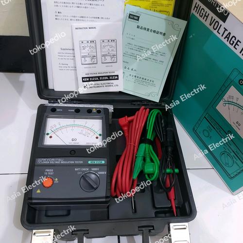 Jual KYORITSU 3123A ANALOG INSULATION TESTER 10kV MEGER JARUM ORIGINAL ...