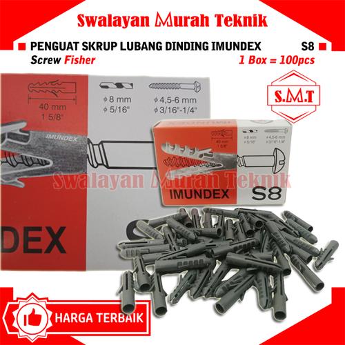 Jual IMUNDEX S8 Angkur Plastik Penguat Skrup Lubang Tembok Box/100pcs - Kota Semarang - Swalayan ...