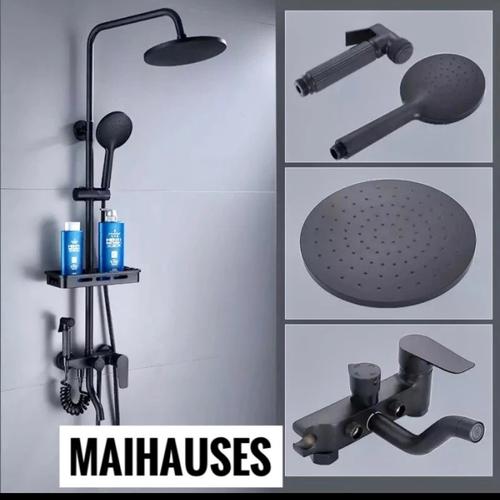 Jual SHOWER TIANG PANAS DINGIN BLACK MODEL TOTO PALOMA + JET SHOWER ...