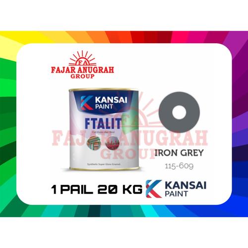Jual Kansai Ftalit Gloss iron grey 115-609 Cat Kayu dan Besi 20 Kg ...