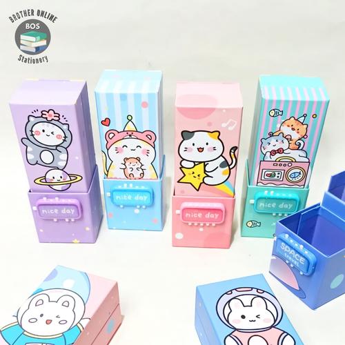 Jual BOS Kotak Pensil Karton Berdiri Tingkat Pin/Cermin/Pencil Box ...