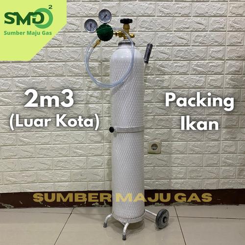 Jual Tabung Oksigen 2m3 Lengkap Packing Ikan Kolam Aquarium ( Luar kota ) - Tbung+Regulator ...