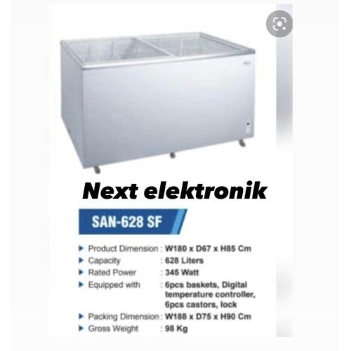 Jual SANSIO SAN-628SF SLIDING GLASS FREEZER 628 LITER GARANSI RESMI ...