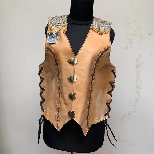 Jual Rompi DAYAK Rompi kulit cowboy rompi biker rompi motor kulit ...