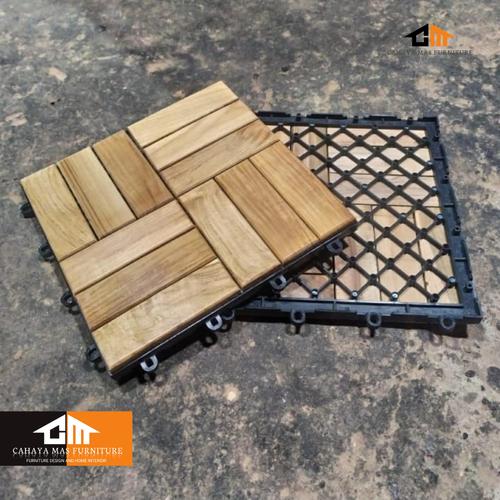 Jual decking tile kayu/lantai kayu/ubin kayu / perquet kayu jati ...