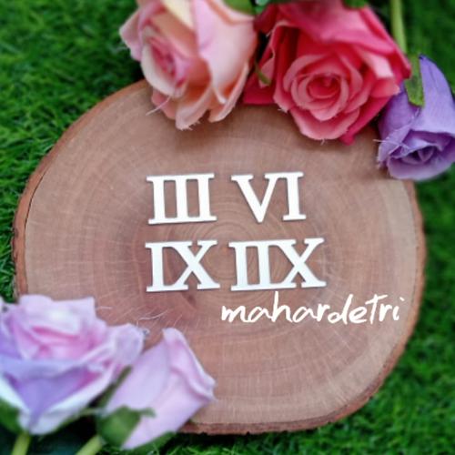 Promo Angka Romawi untuk Jam dari bahan Akrilik SILVER - T 1.5 cm ...