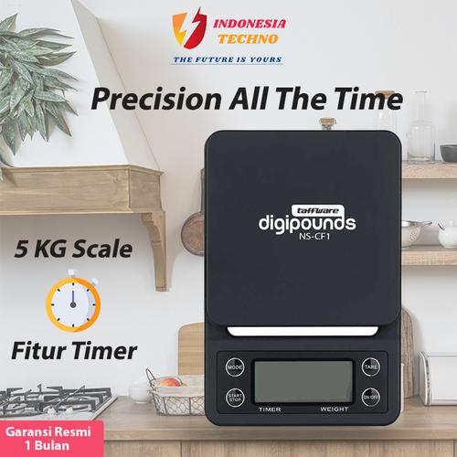 Promo Timbangan Digital Kopi Dapur Scale Timer V60 5kg Taffware ...