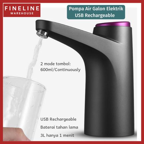 Jual Pompa Galon Dispenser Air Minum Elektrik Rechargeable USB Gallon ...