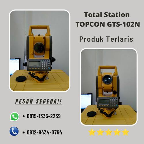 Jual Promo Total Station Topcon GTS-102N Akurasi 2 detik / Lengkap Full ...
