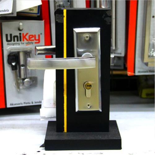 Jual Unikey - Paket Gagang Pintu / Handle Set Hp 603 Eco Small Sn/Cp ...