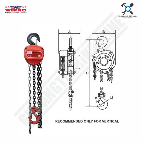 Jual Katrol SUPER CHAIN BLOCK 1 TON 3 METER WIPRO / TAKEL KATROL ...