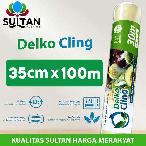 Jual Plastik Cling Wrap 35cm x 100m Food Wrapping Makanan Delko Cling ...