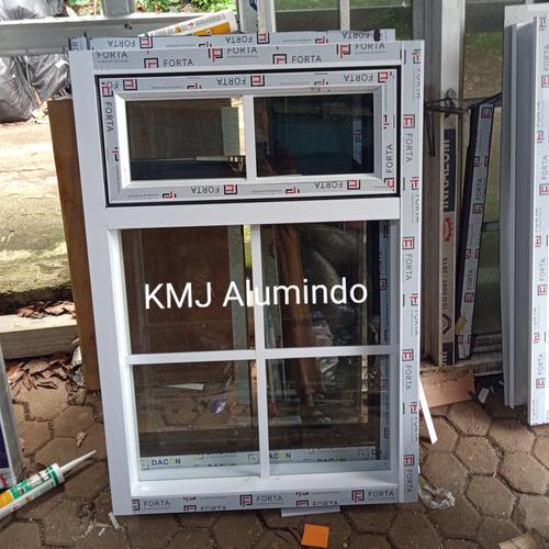 Jual jendela aluminium kombinasi kaca mati ornamen 69x100 - Kota Depok ...
