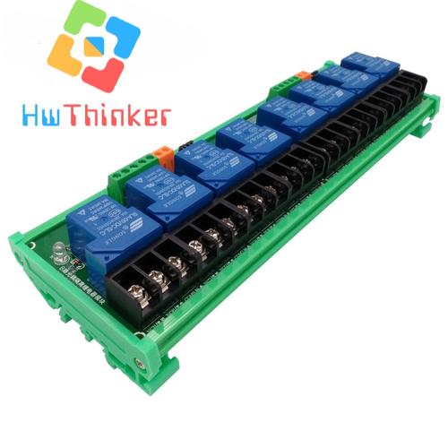Jual Relay Board 8 ch channel 5V 12V 24V 30A Opto Aktif High Low DIN ...