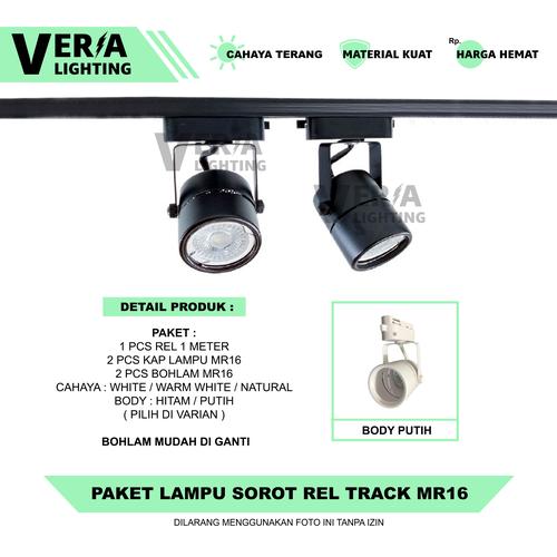 Jual Paket 2 Set Lampu Sorot Plafon Rel LED Spotlight Track Light Rell ...