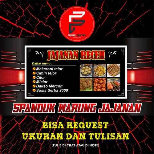 Jual Spanduk Jajanan / Banner Warung Jajanan Ukuran 2 x 1 meter - Kab ...