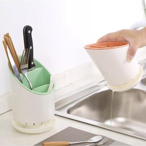 Jual Tempat Sendok Garpu dengan Tirisan Air / Rak Wadah Sendok & Garpu ...