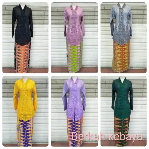 Jual Kebaya Encim Betawi Lengan Panjang - ijo botol, 5L - Jakarta Pusat ...