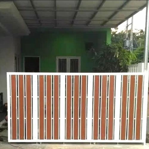 Jual Pagar Besi Minimalis GRC Motif Kayu Tahan Karat - Kab. Bogor ...