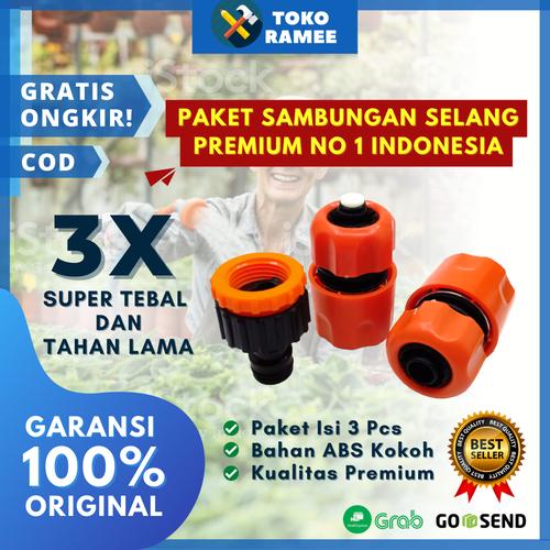 Jual (PAKET) SAMBUNGAN SELANG KONEKTOR SELANG AIR QUICK CONNECTOR 1/2 5 ...