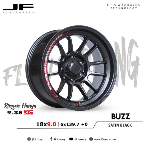 Jual R18 6x139.7 JF Buzz Flow Forming black / gloss 18x9 et 0 rep ...