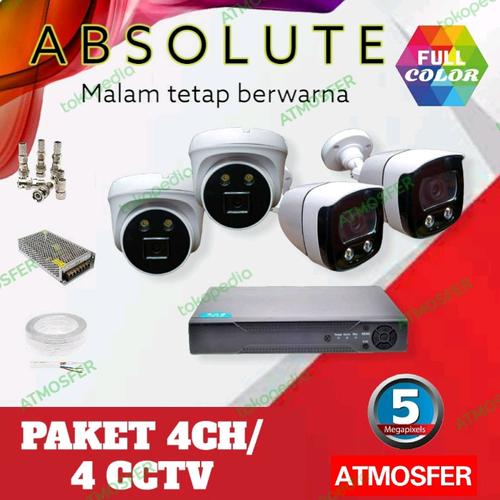 Jual PAKET CCTV 4CH COLORVU 5MP ABSOLUTE UHD 2560P ORIGINAL - . NON HARDISK - Jakarta Barat ...
