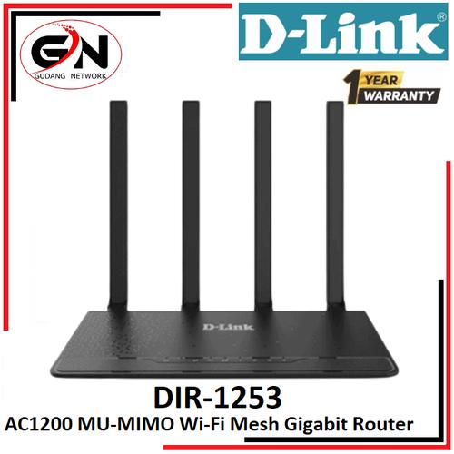 Jual D-Link DIR-1253 , AC1200 MU-MIMO Wi-Fi Mesh Gigabit Router - Jakarta Pusat - Gudang Network ...