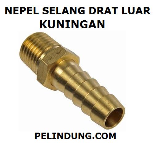 Jual Nepel Selang Kuningan 1/2 x 1/4 inch Drat Luar Connector Hose ...