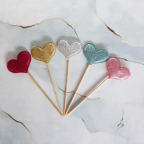 Jual Cake Topper star bintang/ Topper mahkota/ Topper love glitter 5 ...