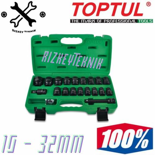 Jual Flank Impact Socket Set 6PT 1/2" 27pcs TOPTUL GCAI2701 - Jakarta ...
