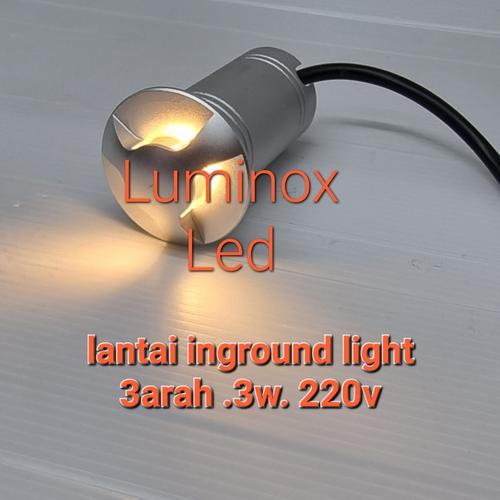 Jual lampu lantai led 3arah 3watt 3 w underground uplight 3w 3 watt 3 ...