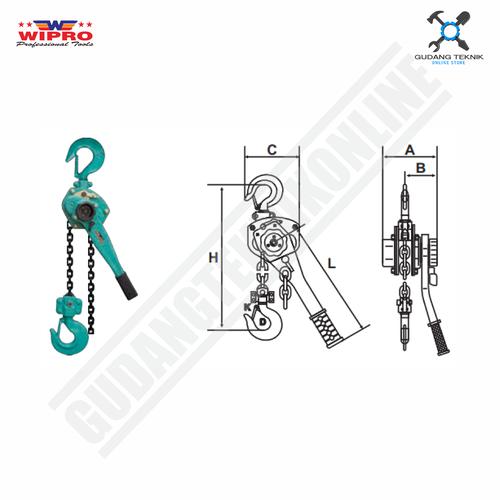 Jual LEVER BLOCK 1,5 TON X 1,5 Meter WIPRO / Chain Block Katrol Takel ...