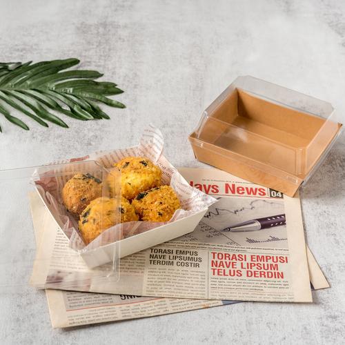 Promo Paper Box Mika KOTAK Cup Box Kotak Roti Donat Paper Tray +Tutup ...