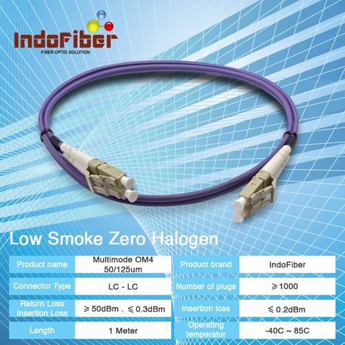 Jual INDOFIBER Patchcord LC LC 1 meter Multimode OM4 duplex 50/125um ...