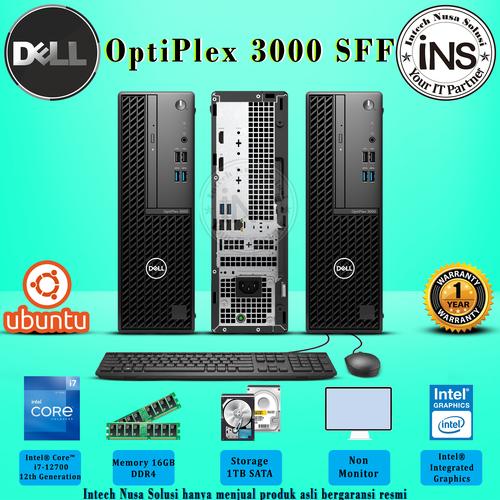 Jual CPU DELL OptiPlex 3000 SFF i7-12700 16GB 1TB SATA/256GB/512GB SSD ...