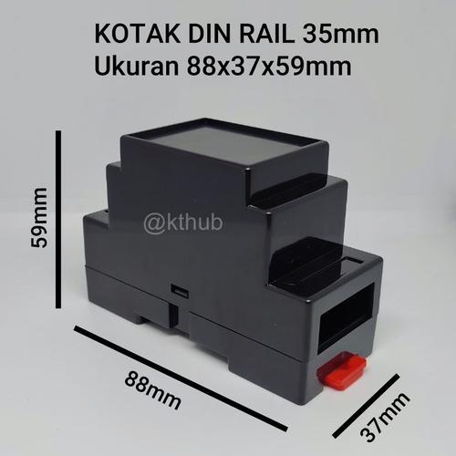 Jual 88x37x59mm Kotak Din Rail Enclosure Plastik Project Junction Box ...