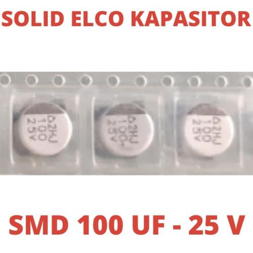 Jual Capasitor kapasitor SMD 100uf 100 uF 25V 25 V Elco tabung capacitor - Kota Yogyakarta ...