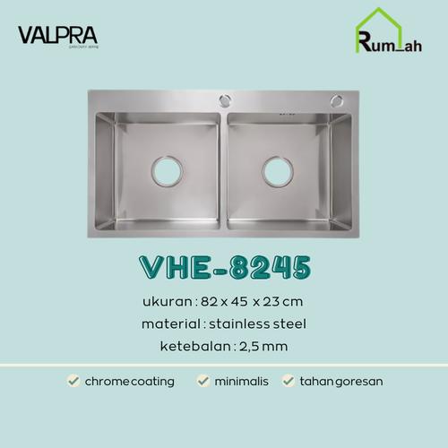 Jual BAK CUCI PIRING 2 LUBANG 82X45 / KITCHEN SINK DOUBLE BOWL VALPRA ...